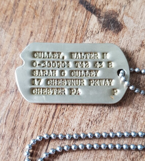 WW2 Dog Tags Walter M Culley - Etsy