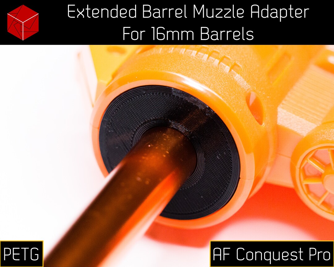Extended Barrel Muzzle Adapter for 16mm Barrels (PETG) for Adventure ...