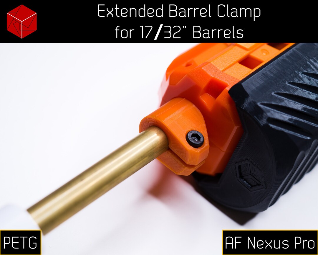 Extended Barrel Clamp for 17/32 Barrels PETG for Adventure Force Nexus ...
