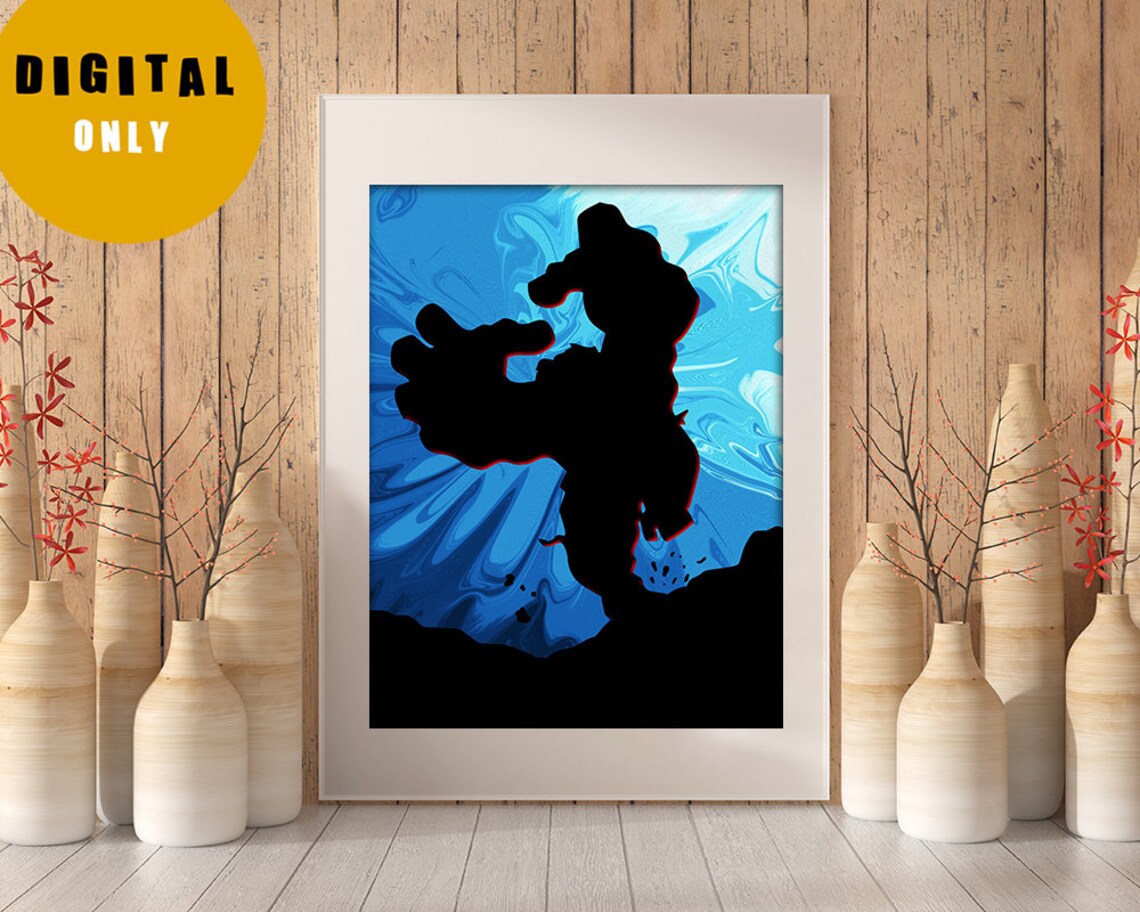 HULK Shadow Marvel art print superhero poster | Etsy