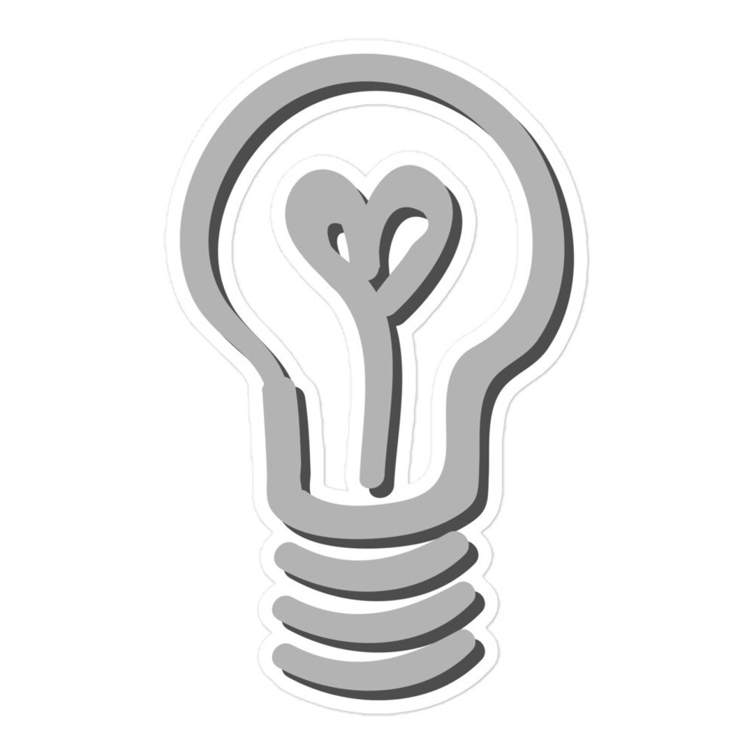 Monochrome Light Bulb Sticker - Etsy