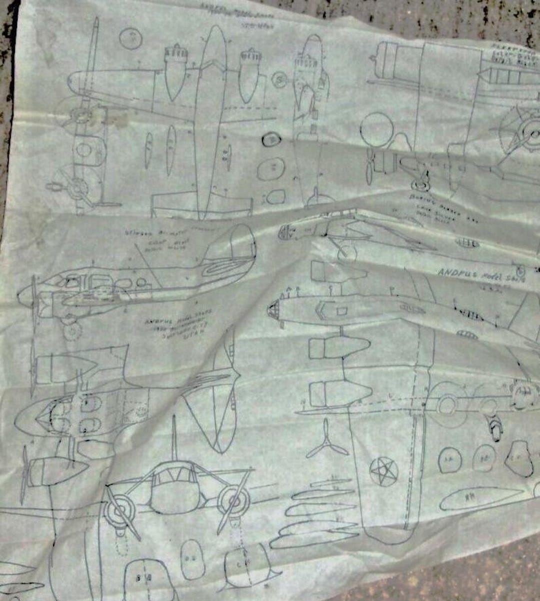 Andrus Models Plan Lockheed 12-A Drawing - Etsy