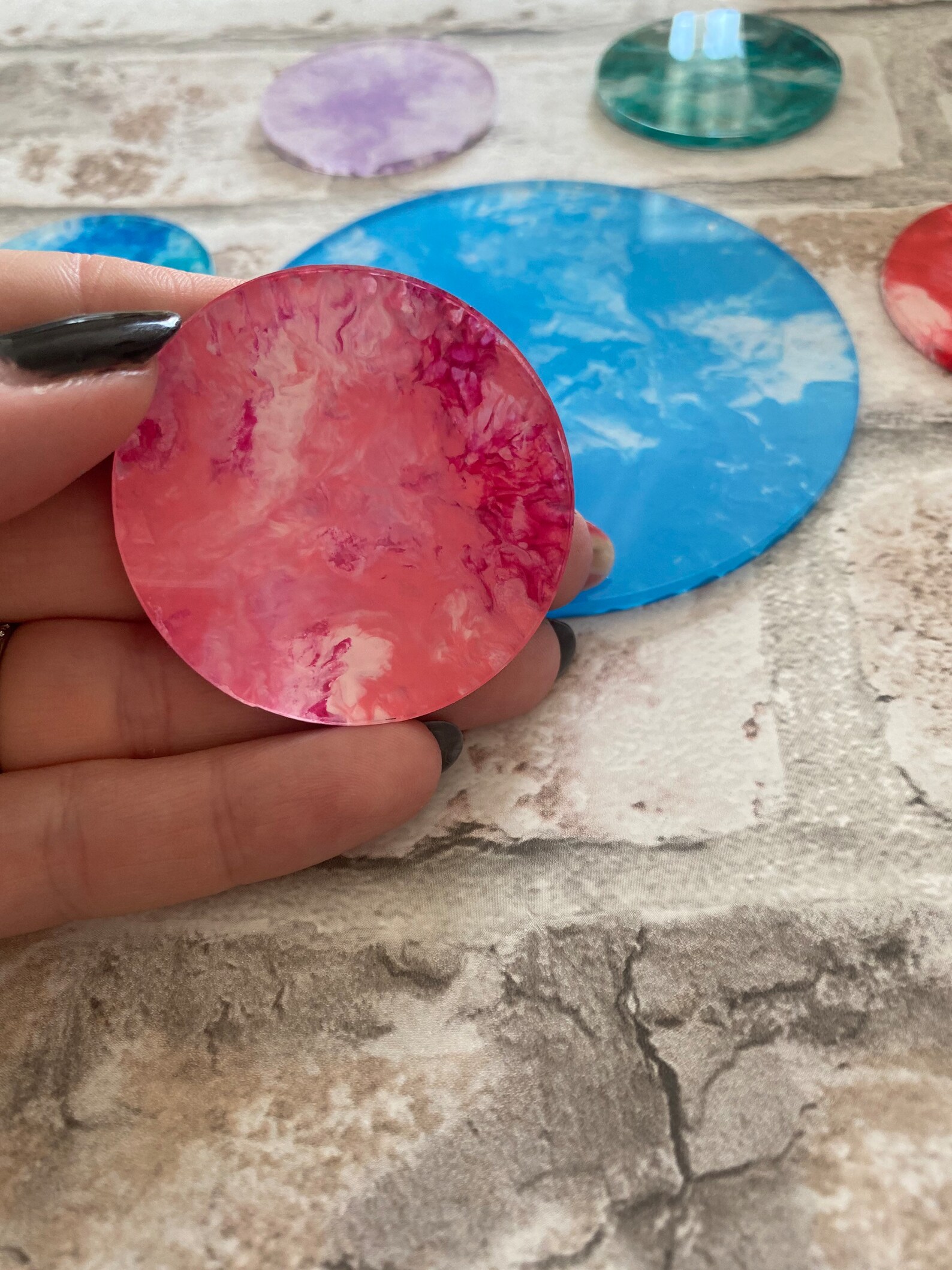 Cake Topper Marble Happy Birthday Acrylic Cake - Etsy