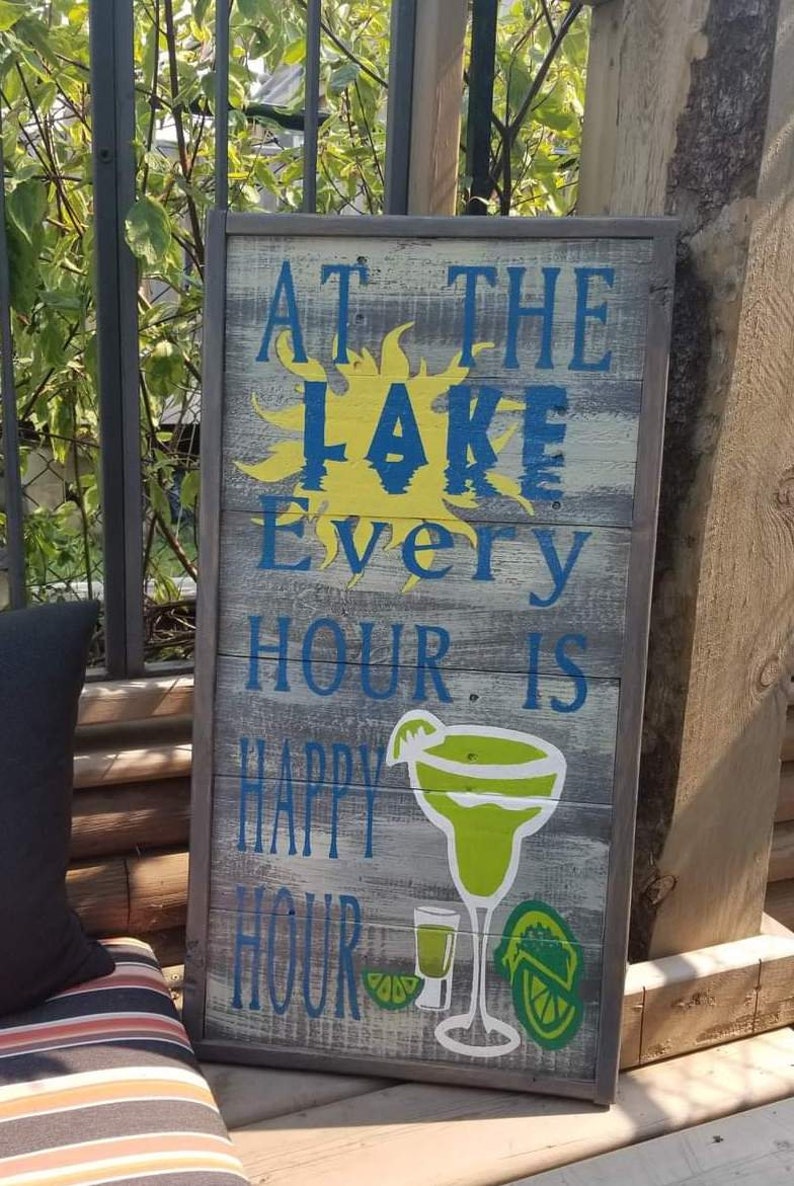 At the Lake Every Hour is Happy Hour SVG/ Digital File Bundle - Etsy