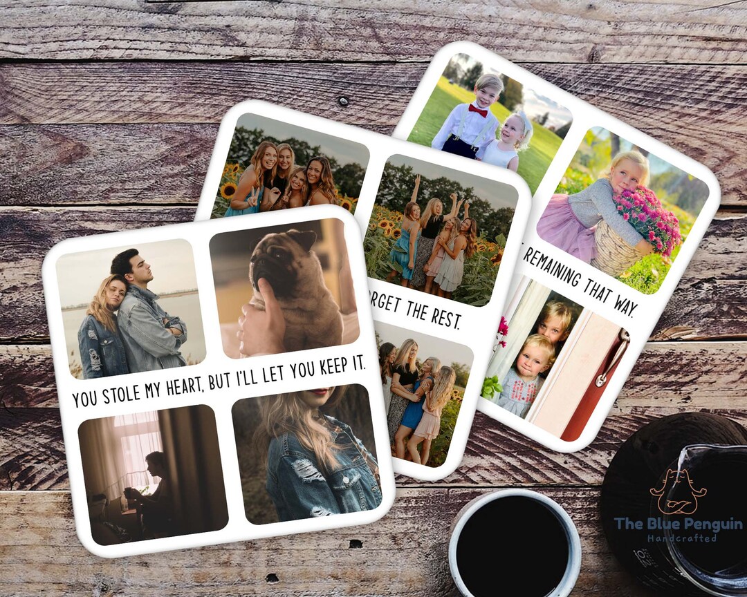Custom Photos Personalised Coaster Photos & Text Message off to College ...