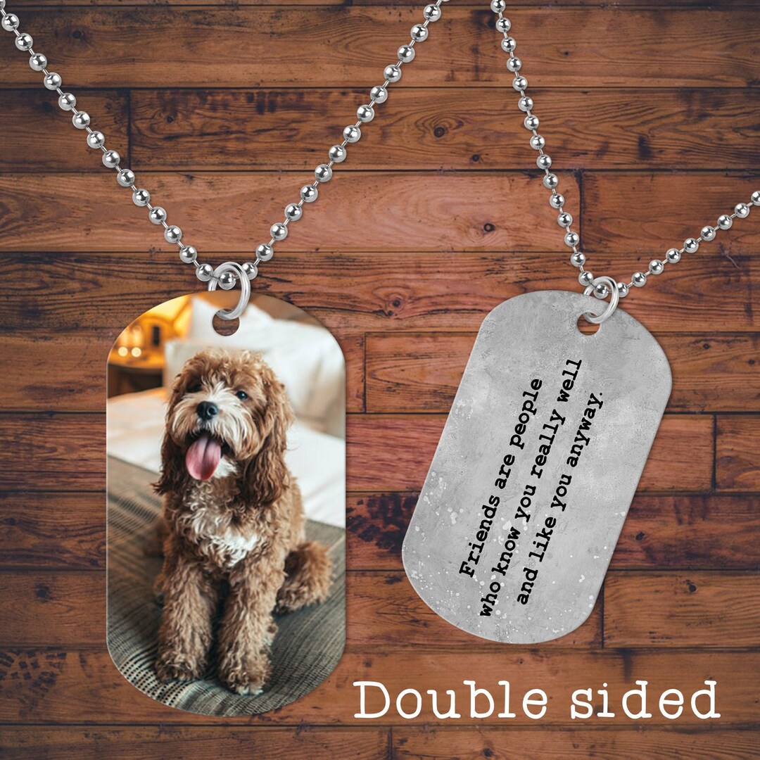 Personalised US Army Tag Christmas Gift Idea Double Sided Custom ...