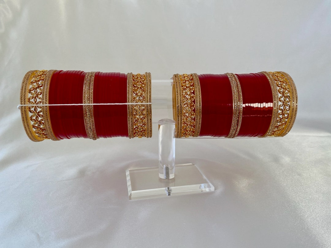 High Quality Indian Red Wedding Bridal Bangles (choora) - Etsy