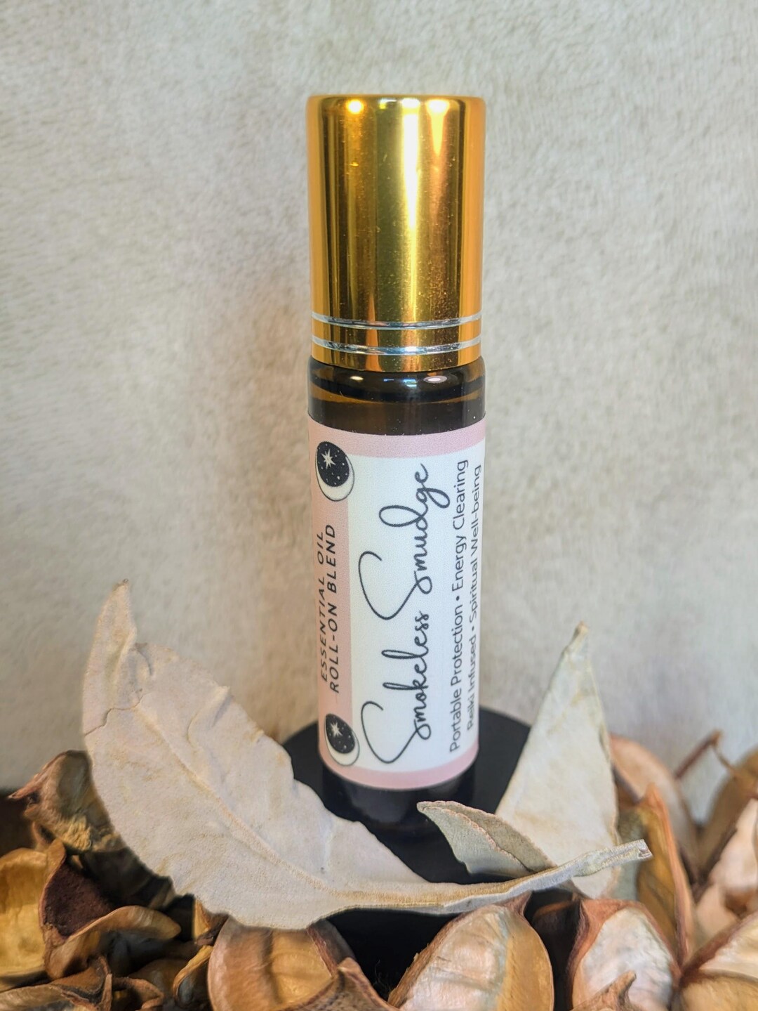 Smokeless Smudge Essential Oil Roll-on - Portable Protection & Energy Clearing Oil for Spiritual ...