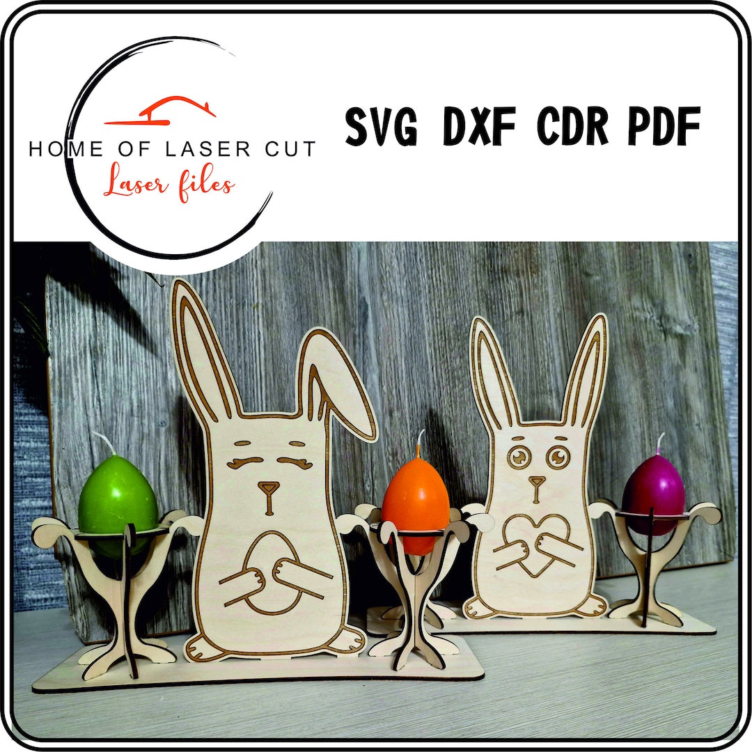 Easter Decor, Laser Ready File, Svg Dxf Cdr Pdf, 3mm & 4mm File, Vector ...