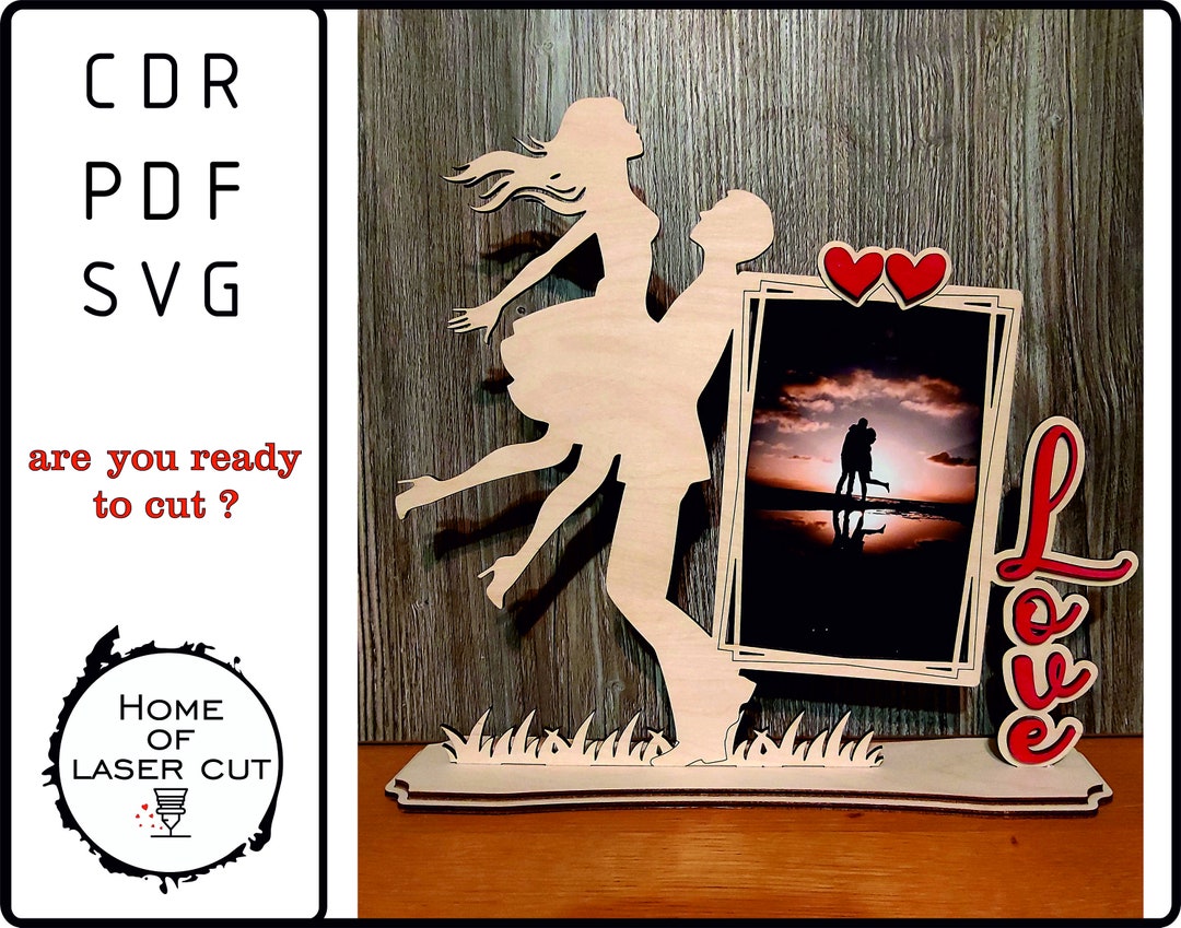 Love, Photo Frame Digital File, Valentine's Day Photo Frame Dxf, Svg ...