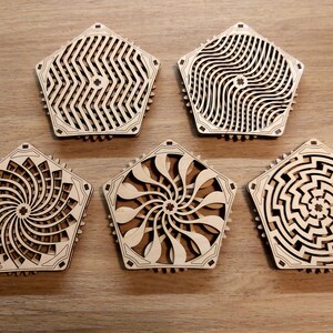 Laser Cut Coaster, Mehanical Cup and Glass Coaster, Laser File 3mm ...