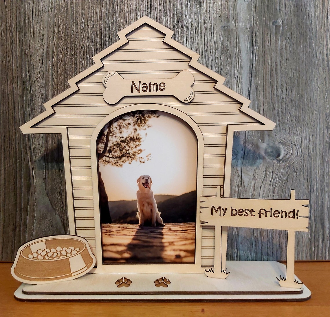 Dog House Photo Frame - Svg-cdr-pdf-dxf - Laser Cut Files .3mm Material ...