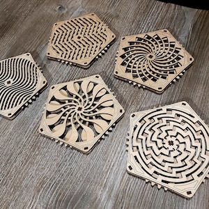 Laser Cut Coaster, Mehanical Cup and Glass Coaster, Laser File 3mm ...