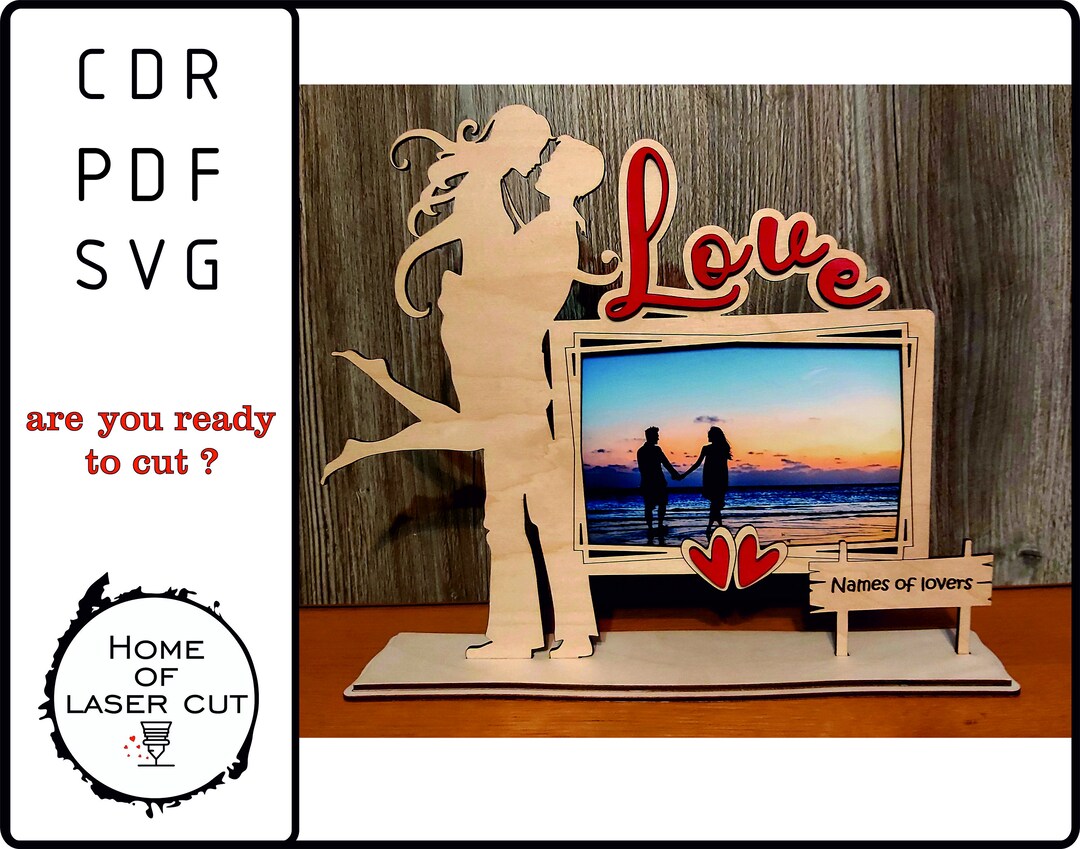 Love, Photo Frame Digital File, Valentine's Day Photo Frame Dxf, Svg ...