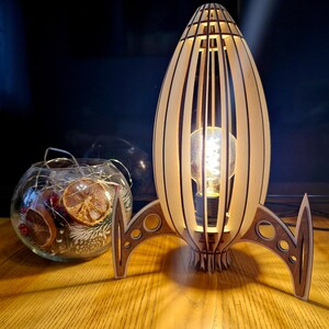 Rocket Lamp. Laser Cut. Digital File. Svg Dxf Cdr Pdf. 3mm @ 4mm ...