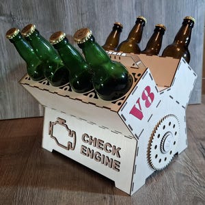 V8 Engine Beer Bottle Holder Laser Cut File (3mm & 4mm) - Etsy