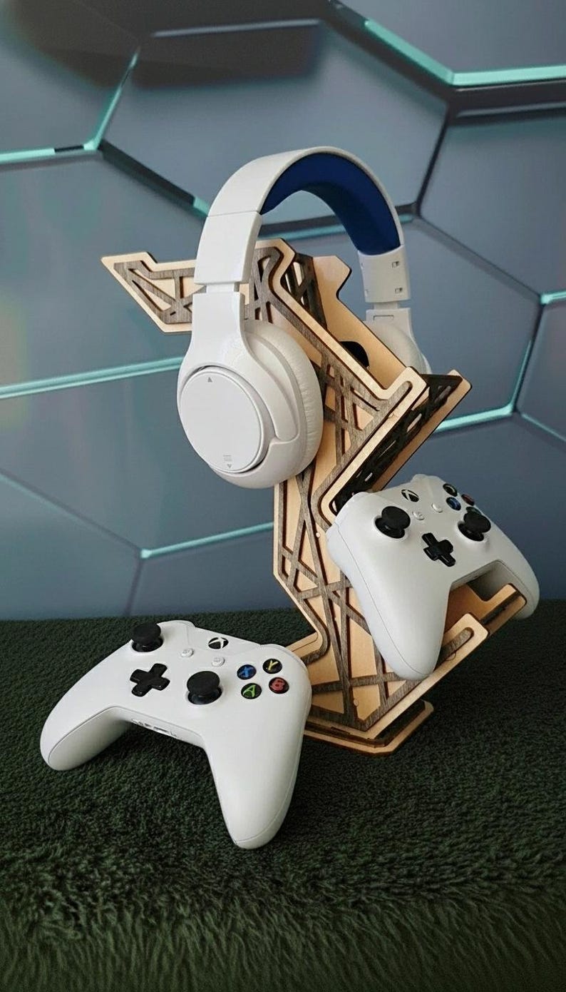 Controller & Headphone Stand Laser Cut File (svg, Cdr, Dxf, Pdf) - Etsy