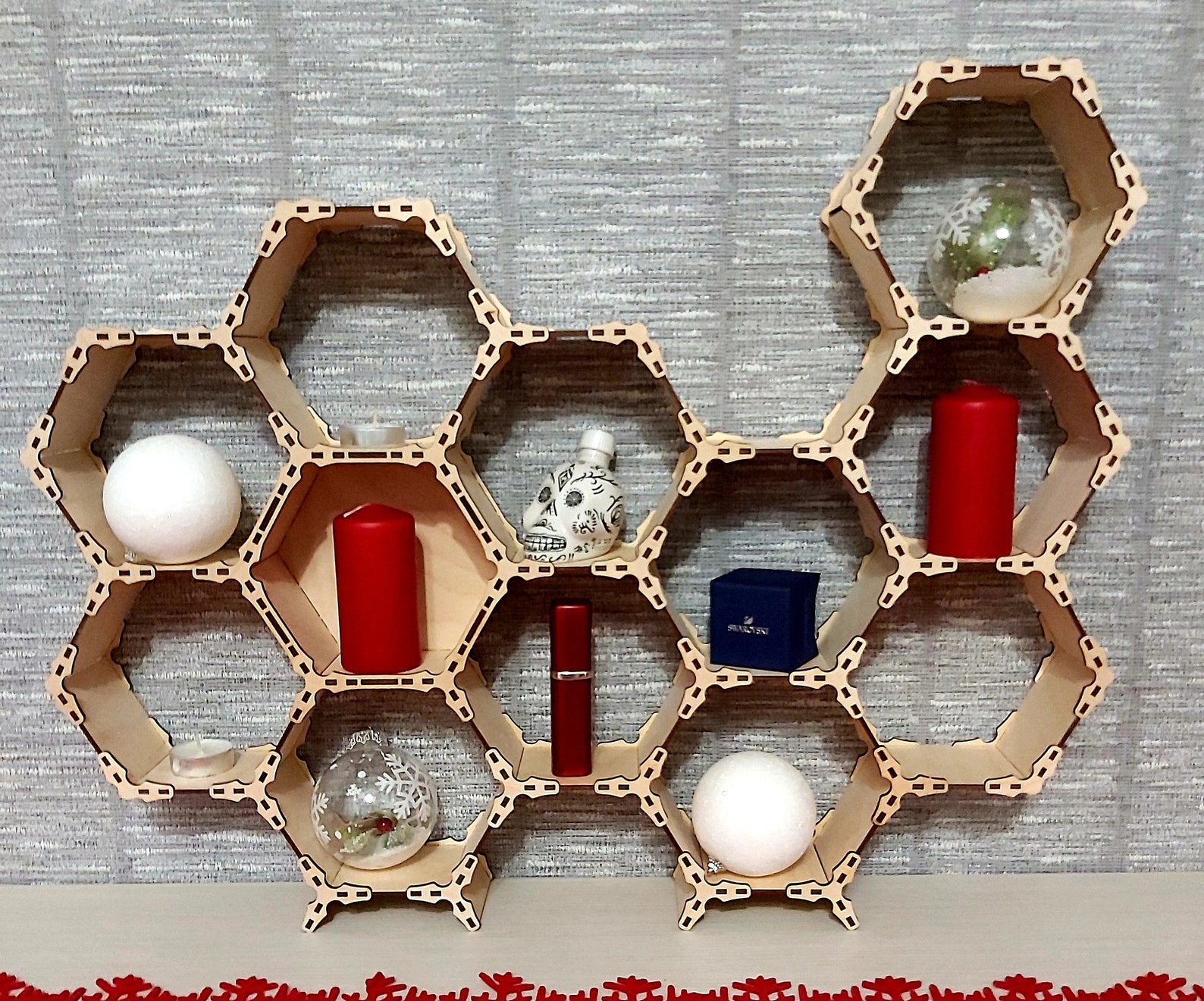 Honeycomb Shelf, Floating Hexagon Cell Shelf, Laser Cut File (svg, Dxf ...