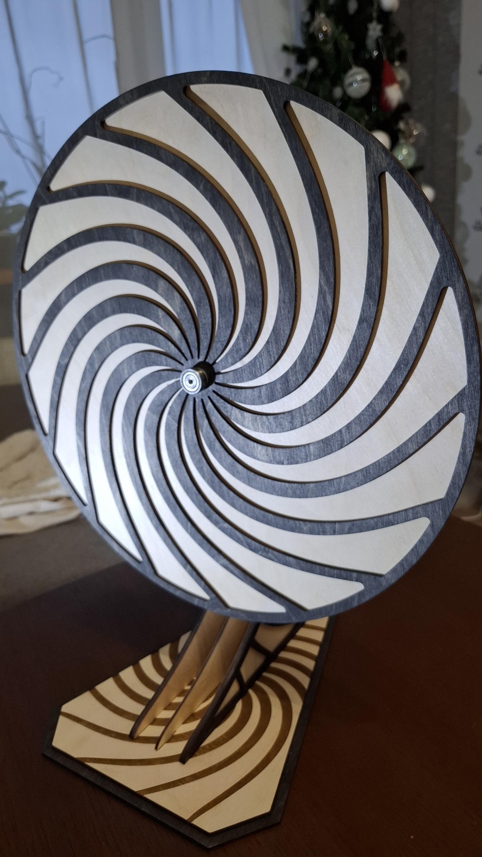 Visual Illusion Wheel. Kinetic Spinner. Laser File for 3mm Material ...