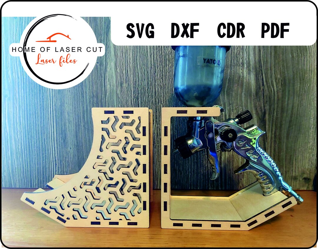 Spray Gun Stand, Two Options, Svg Dxf Cdr Pdf, 3mm Material, Workshop ...