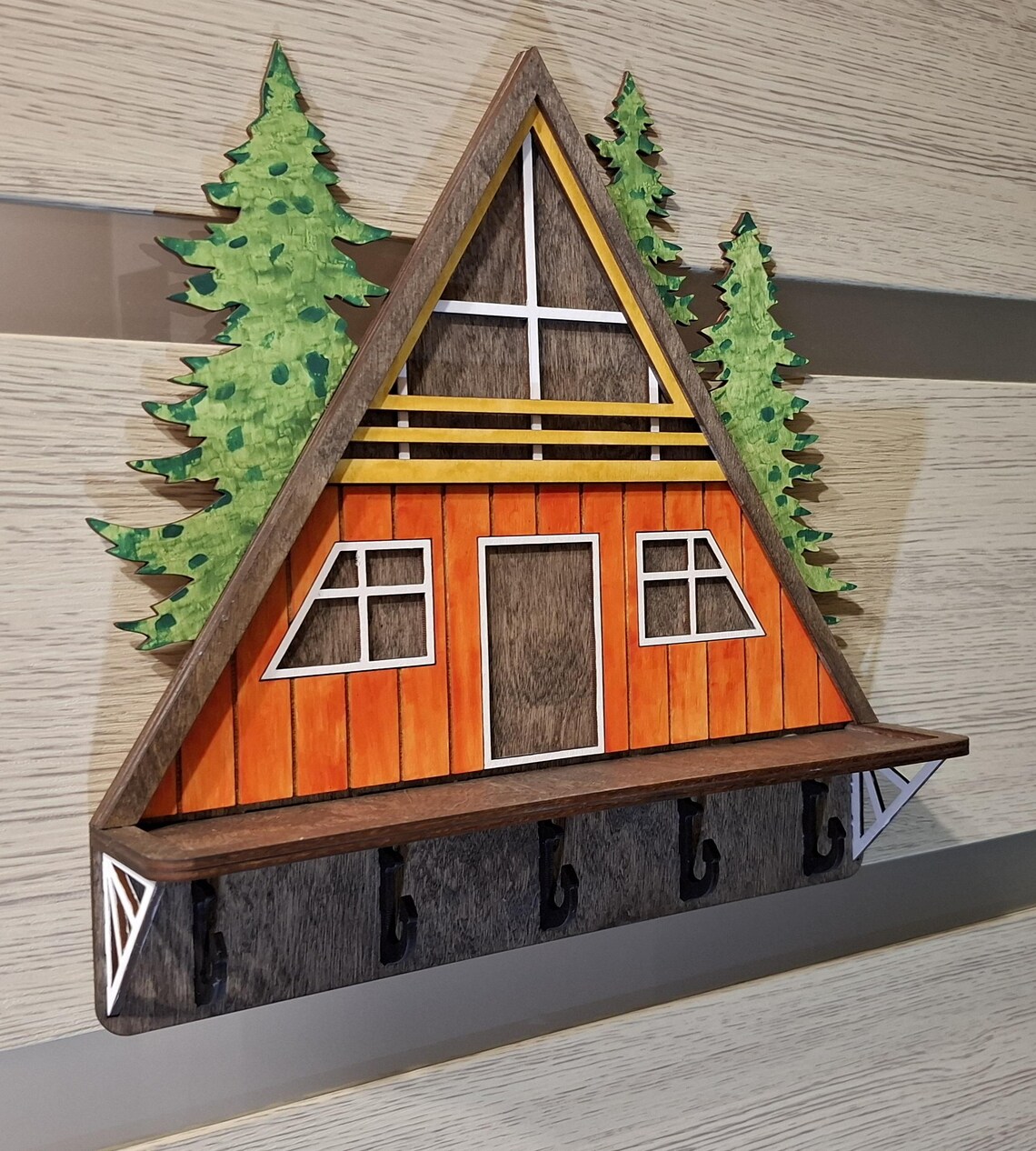 Key Rack, Forest Cabin, Laser Files Svg Dxf Cdr Pdf. - Etsy