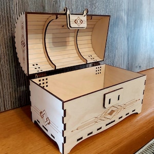 Little Treasure Box, Laser Cut File, Treasure Chest, for a 3mm & 4mm ...
