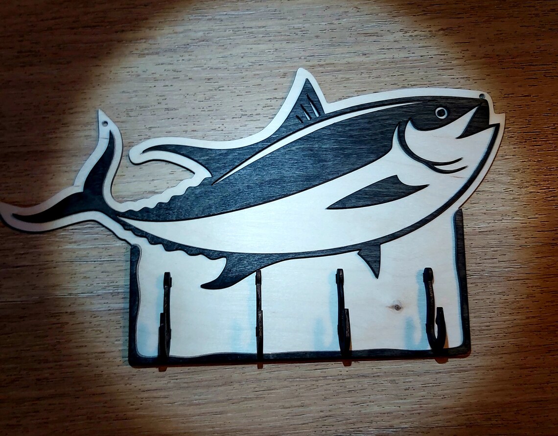 Fishing Key Holder Laser Cut Svg Dxf Cdr Pdf Files. - Etsy