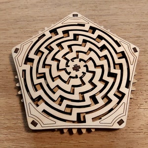 Laser Cut Pentagon Coaster Set, Mechanical Design (svg, Cdr, Dxf, Pdf ...