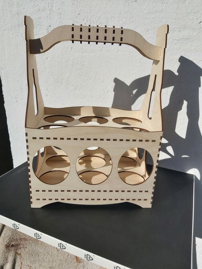 6 Pack Beer Caddy Digital File Templet Svgcdrdxf Laser Cut | Etsy