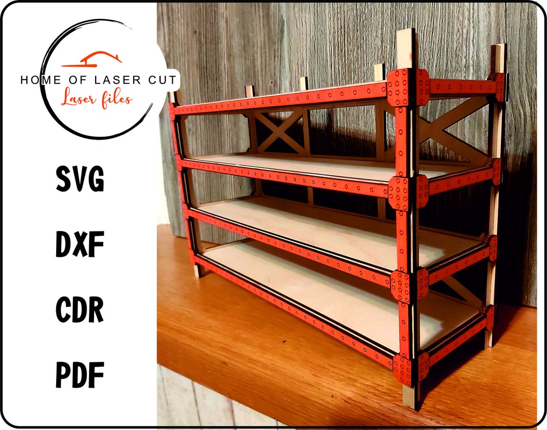 Table Shelf for Everyday Items, Svg Cdr Pdf Dxf Laser File, for 3mm ...