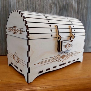 Little Treasure Box, Laser Cut File, Treasure Chest, for a 3mm & 4mm Material, Laser Cut Files ...