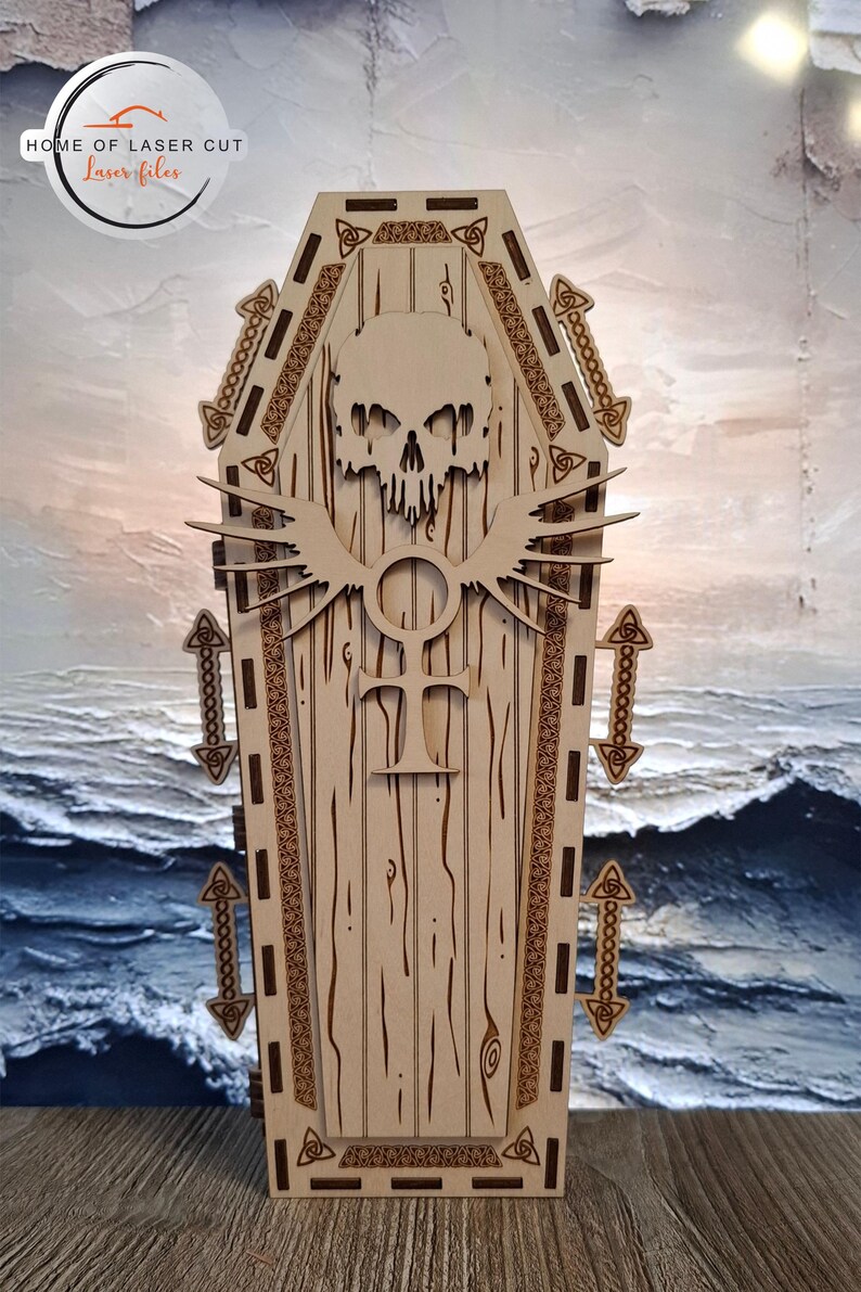 Halloween Coffin Box Laser Cut File, Wine Bottle, Candy (svg, Dxf, Cdr ...