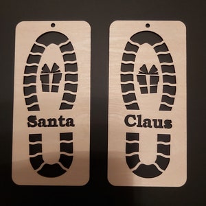 Santa Footprint SVG DXF CDR: Christmas Footsteps - Etsy