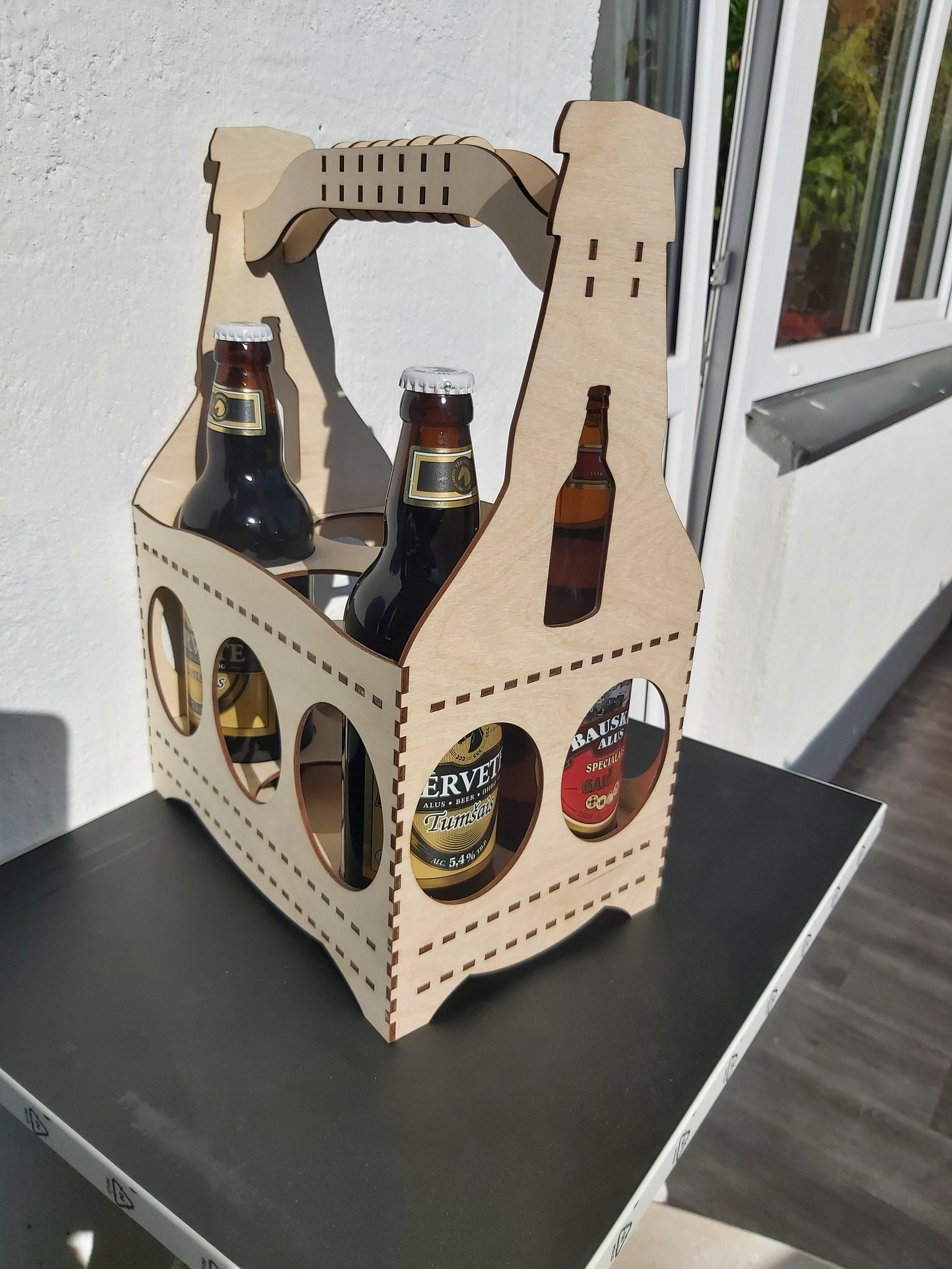 6 Pack Beer Caddy Digital File Templet Svgcdrdxf Laser Cut - Etsy