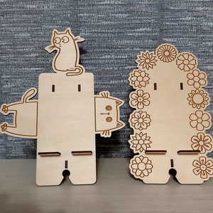 Phone Holder, 4 Variant, Svg Cdr Dxf Pdf, 3mm&4mm Material, Fun Phone ...