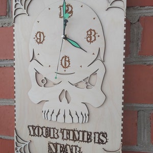 Skull Clock Cdr Pdf Svg File. Gothic Wall Clock - Etsy