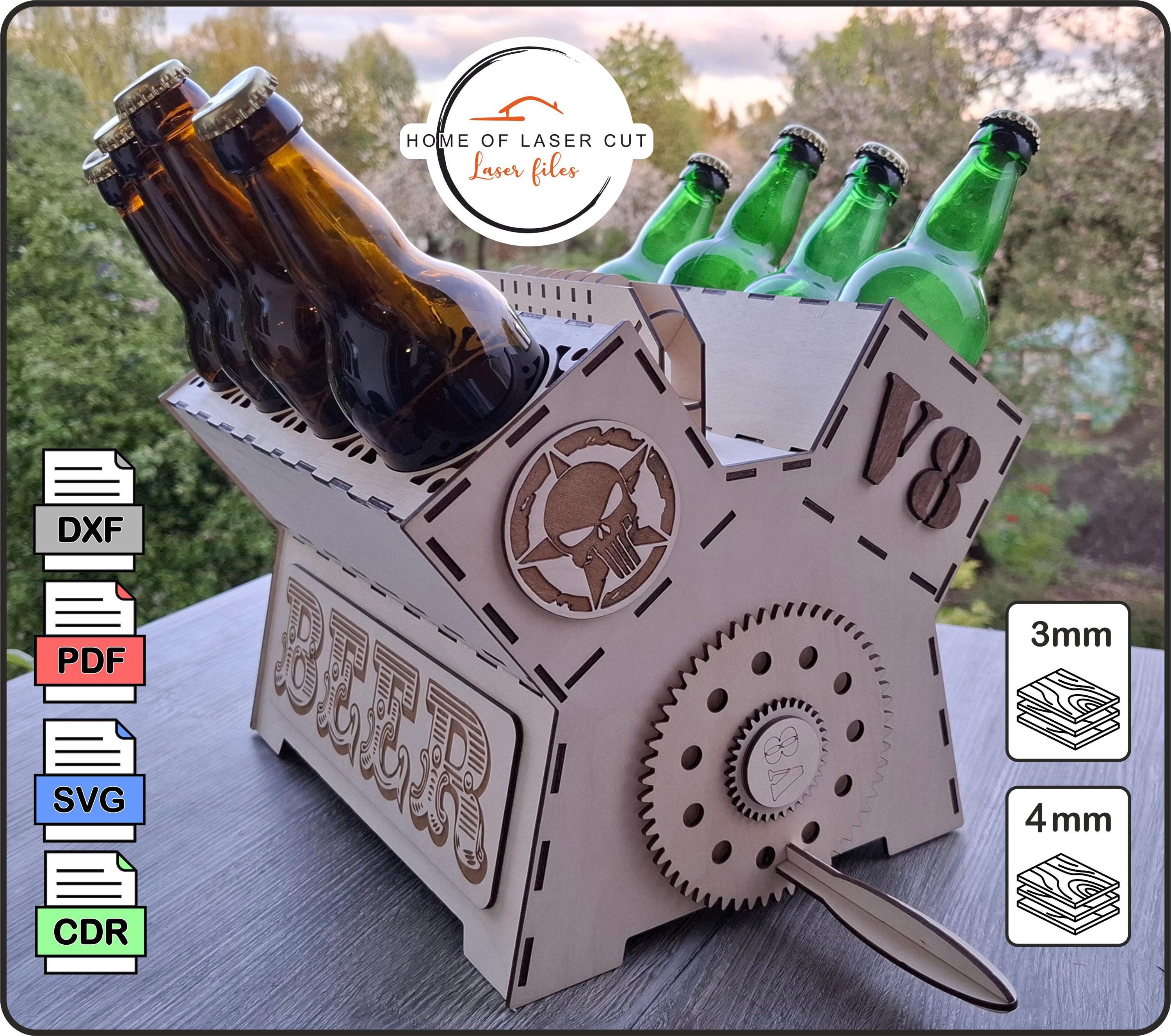 V8 Engine Beer Bottle Holder Laser Cut File (3mm & 4mm) - Etsy Canada