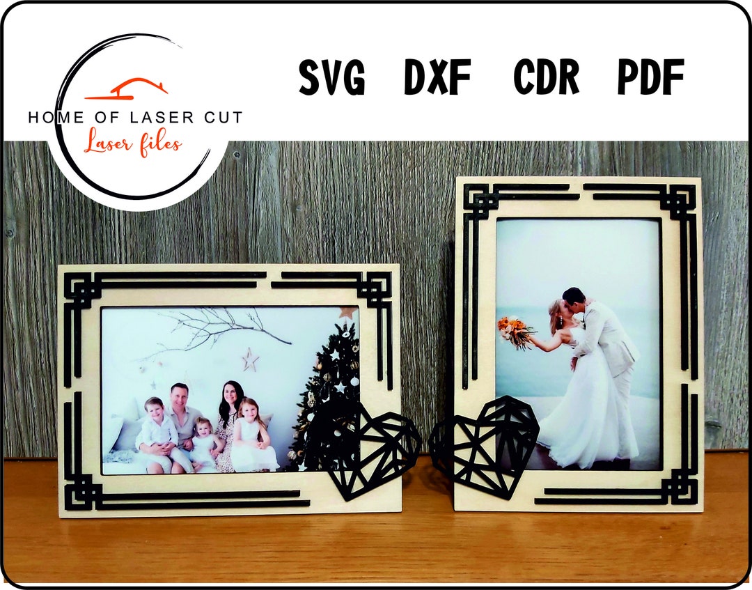 Graphic Style Photo Frame, Svg Dxf Cdr Pdf, Laser Ready File 3mm & 4mm ...