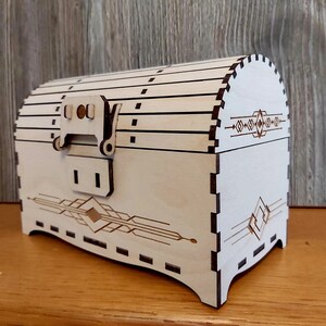 Little Treasure Box, Laser Cut File, Treasure Chest, for a 3mm & 4mm Material, Laser Cut Files ...