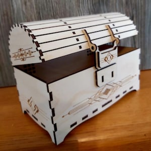 Little Treasure Box, Laser Cut File, Treasure Chest, for a 3mm & 4mm Material, Laser Cut Files ...