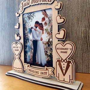 Valentine, Wedding Photo Frame, Laser Redy File, Svg, Dxf, Cdr, Pdf ...