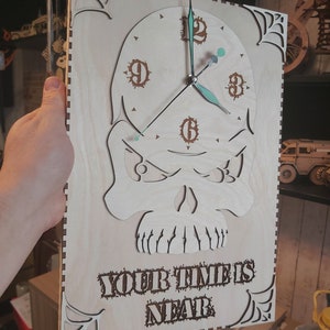 Skull Clock Cdr Pdf Svg File. Gothic Wall Clock - Etsy