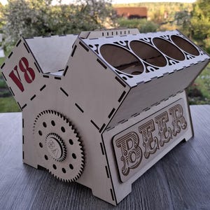 V8 Engine Beer Bottle Holder Laser Cut File (3mm & 4mm) - Etsy
