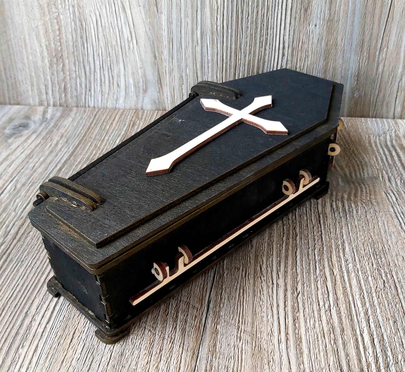 Halloween Coffin Wooden Coffin Halloween Box Vector for CNC - Etsy