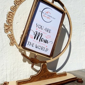 Best Mom in the World Photo Frame, Laser Redy File, Svg, Dxf, Cdr,pdf ...