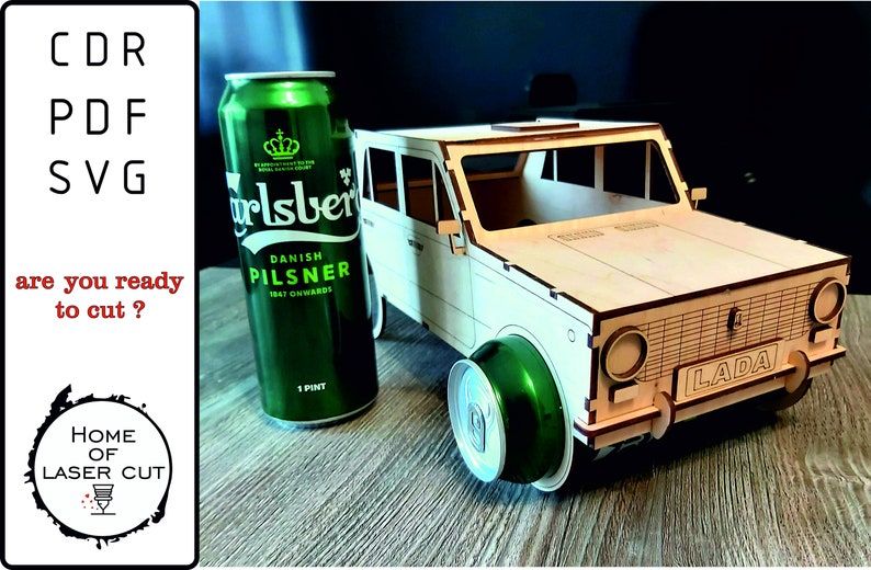 Lada Beer, Laser Cut Files, Box for Beer, Gift, Cut in Wood, 3mm ...