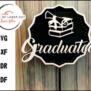 Graduation Cake Topper. Svg. Dxf. Cdr. Pdf. Laser Reddy File.graduation ...
