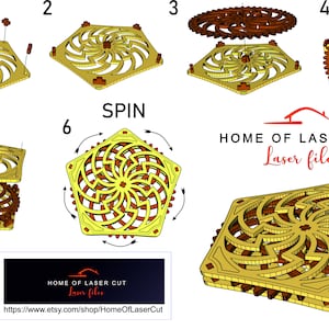 Mechanical, Cup and Glass Coaster, Laser File 3mm & 4mm, Svg Cdr Dxf ...