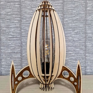 Rocket Lamp. Laser Cut. Digital File. Svg Dxf Cdr Pdf. 3mm @ 4mm ...