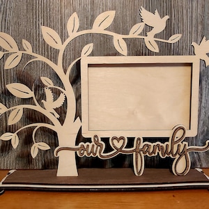 Family Photo Frame, Laser Redy File, Svg, Dxf, Cdr, Pdf. 3mm Material ...